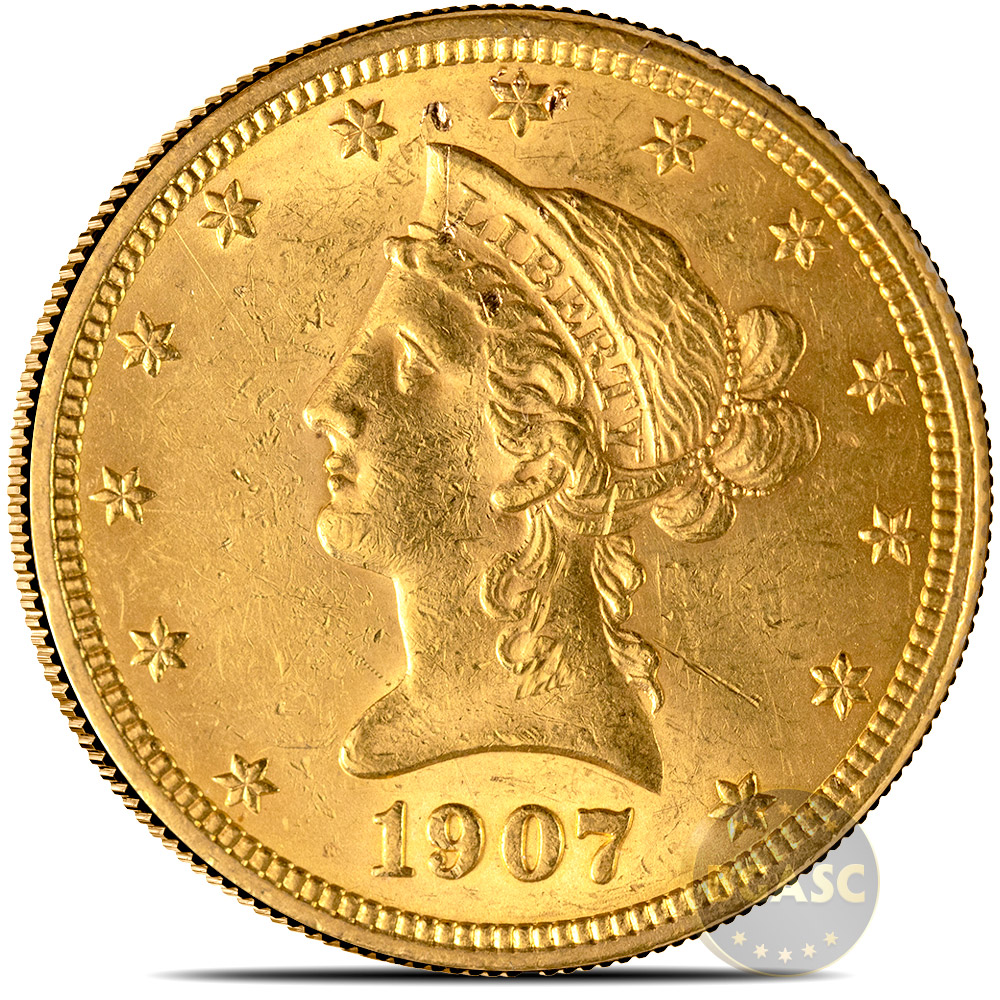 Pre-33 $10 Liberty Gold Eagle Coin (Cleaned) l BGASC™