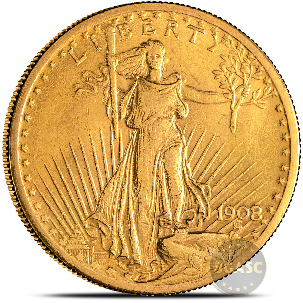 Pre-33 $20 Saint Gaudens Gold Double Eagle Coin (Cleaned) l BGASC™