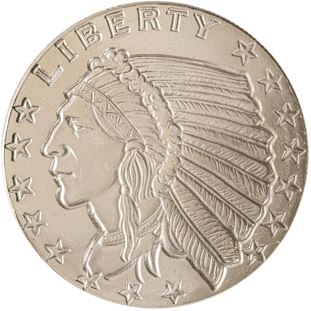 1/2 oz GSM Incuse Indian Silver Round (New) l BGASC™