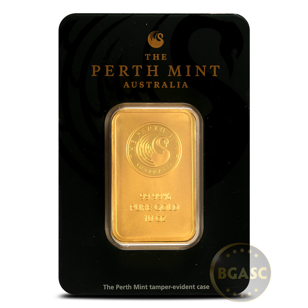 10 oz Perth Mint Gold Bar (New w/ Assay) l BGASC™