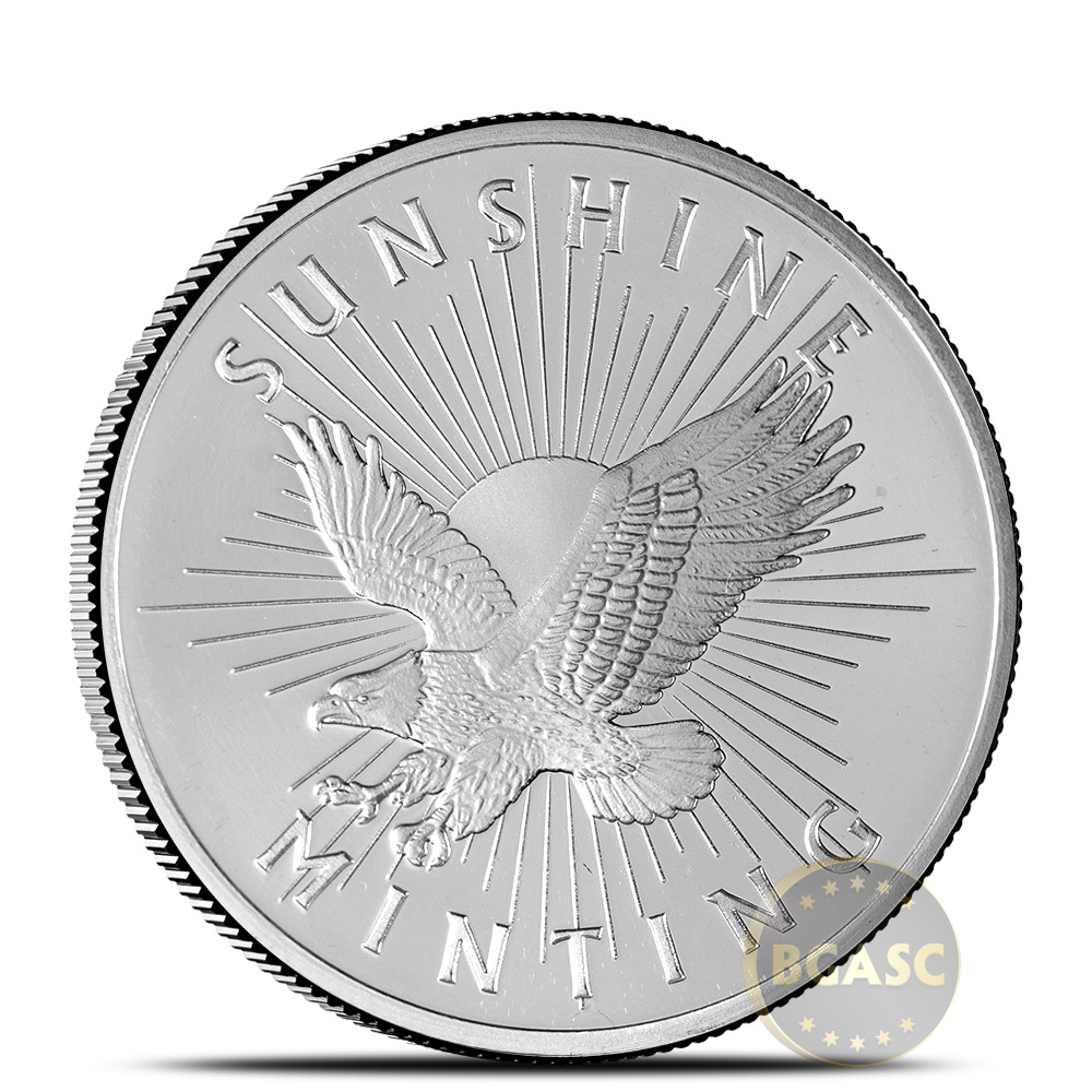 1/2 oz Sunshine Silver Round (New, MintMark SI) l BGASC™