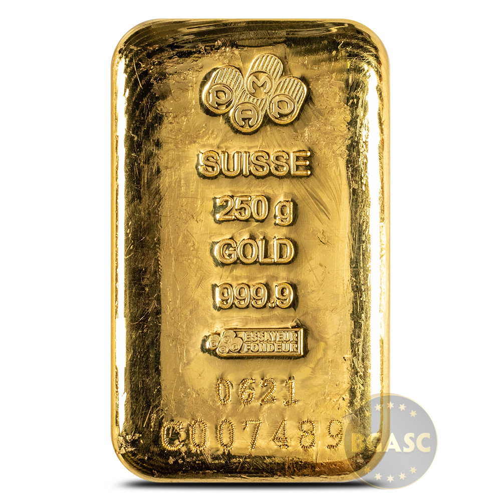 250 Gram Valcambi Cast Gold Bar (New w/ Assay) l BGASC™