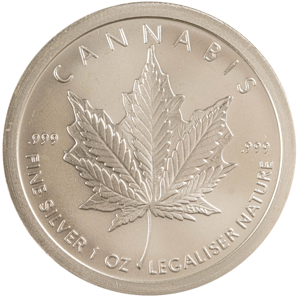 1 oz GSM Cannabis Silver Round (New) l BGASC™
