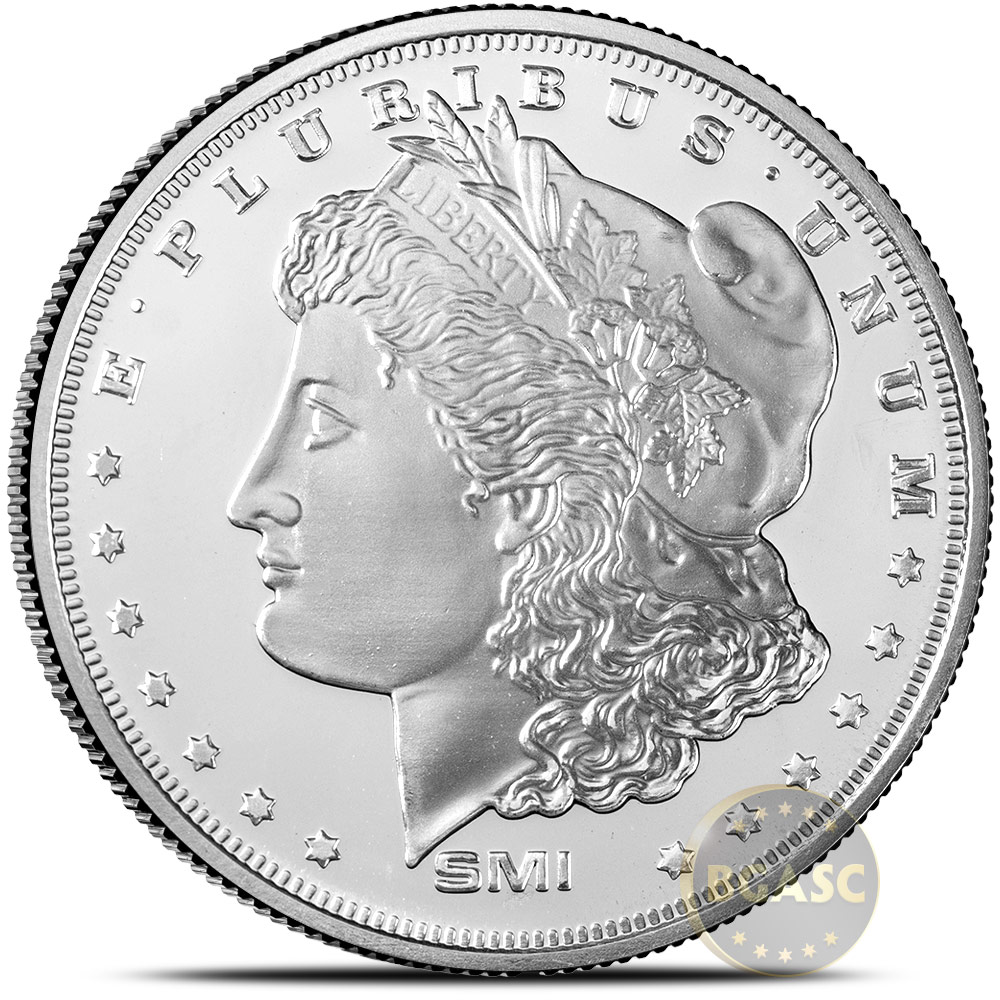 1 oz Sunshine Morgan Silver Round (New, MintMark SI) l BGASC™