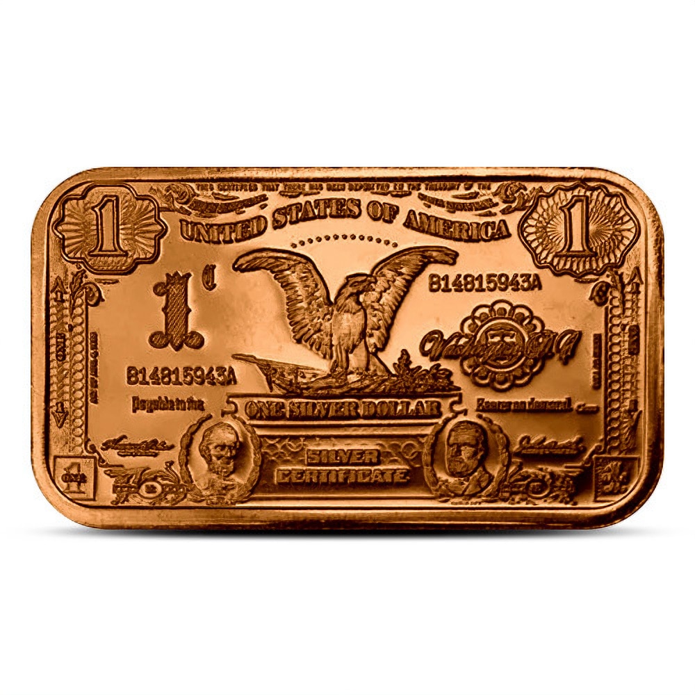 1 oz $1 Banknote Copper Bar (New) l BGASC™