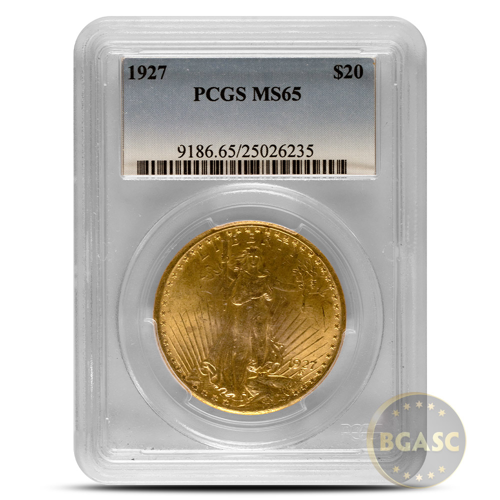 Pre-33 $20 Saint Gaudens Gold Double Eagle Coin MS65 (PCGS or NGC) l BGASC™
