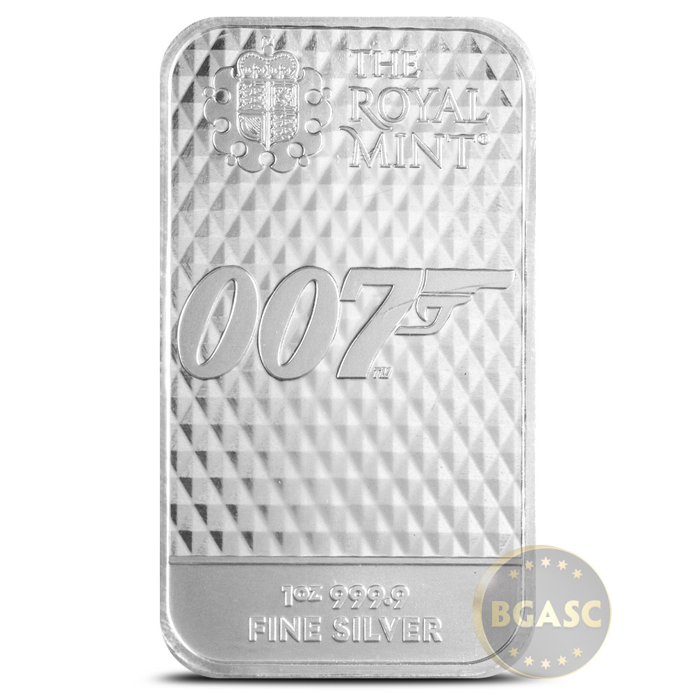 1 oz British James Bond Diamonds Are Forever Silver Bar (New) l BGASC™