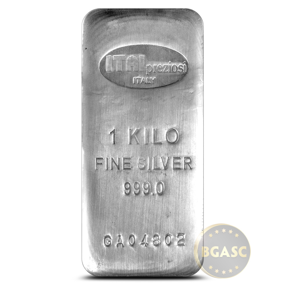 1 Kilo Italpreziosi Cast Silver Bar (New w/ Assay) l BGASC™