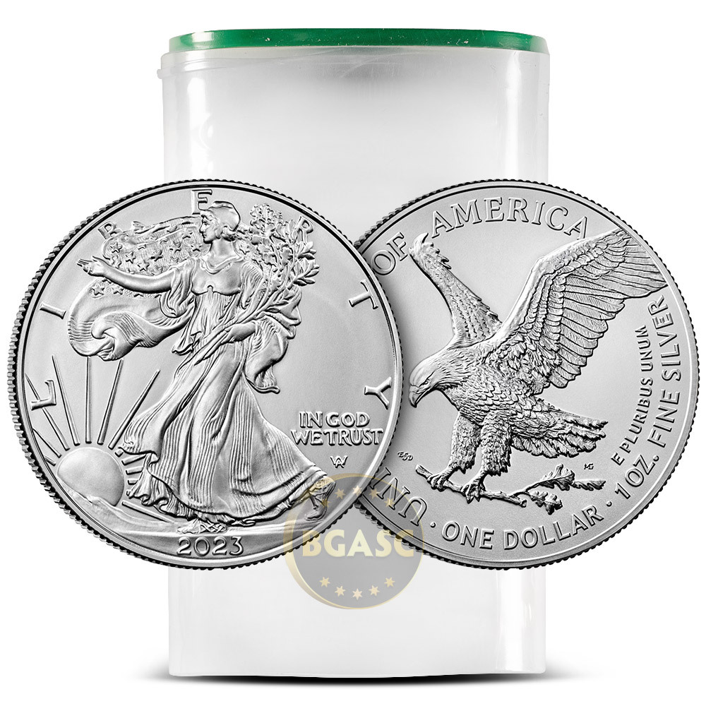 2023 1 oz American Silver Eagle Tube (20 Coins, BU)