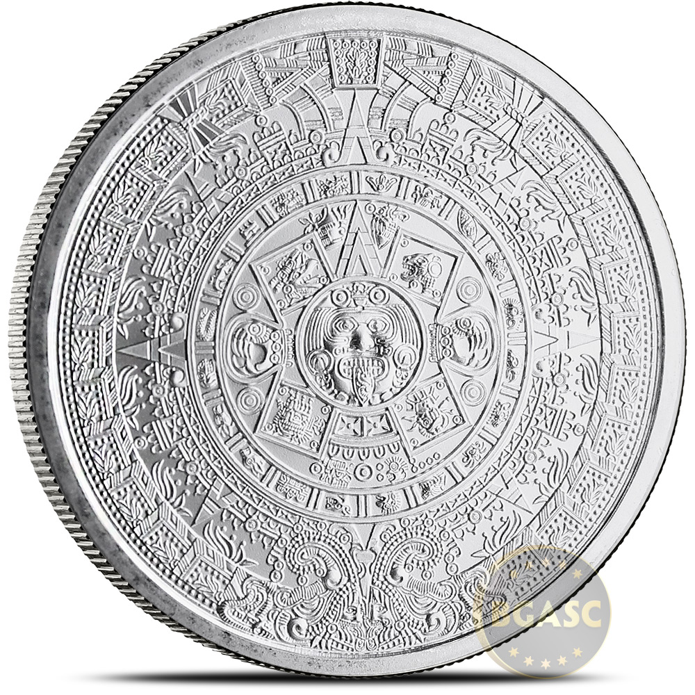 1 oz Aztec Calendar Silver Round l BGASC™