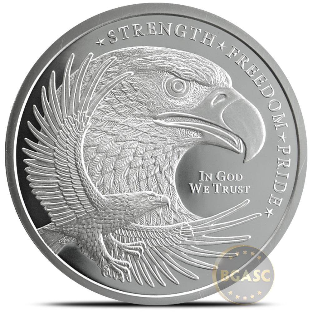 5 oz Silver Rounds Eagle Design by GSM Golden State Mint .999 Fine ...